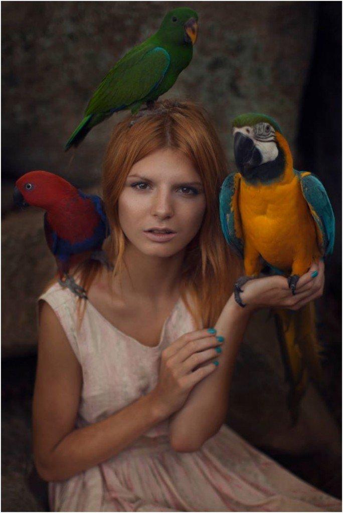 Dreamy And Majestic Beauty Of Girls Photographed With Real Wild Animals